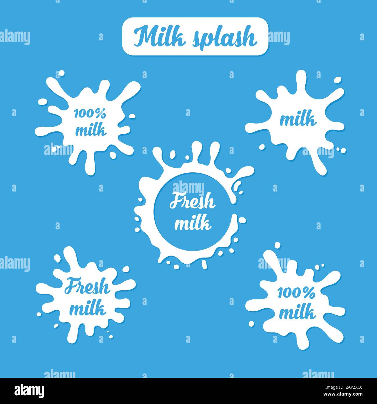 Vector illustrations milk label, yogurt, cream icons Stock Vector Image ...