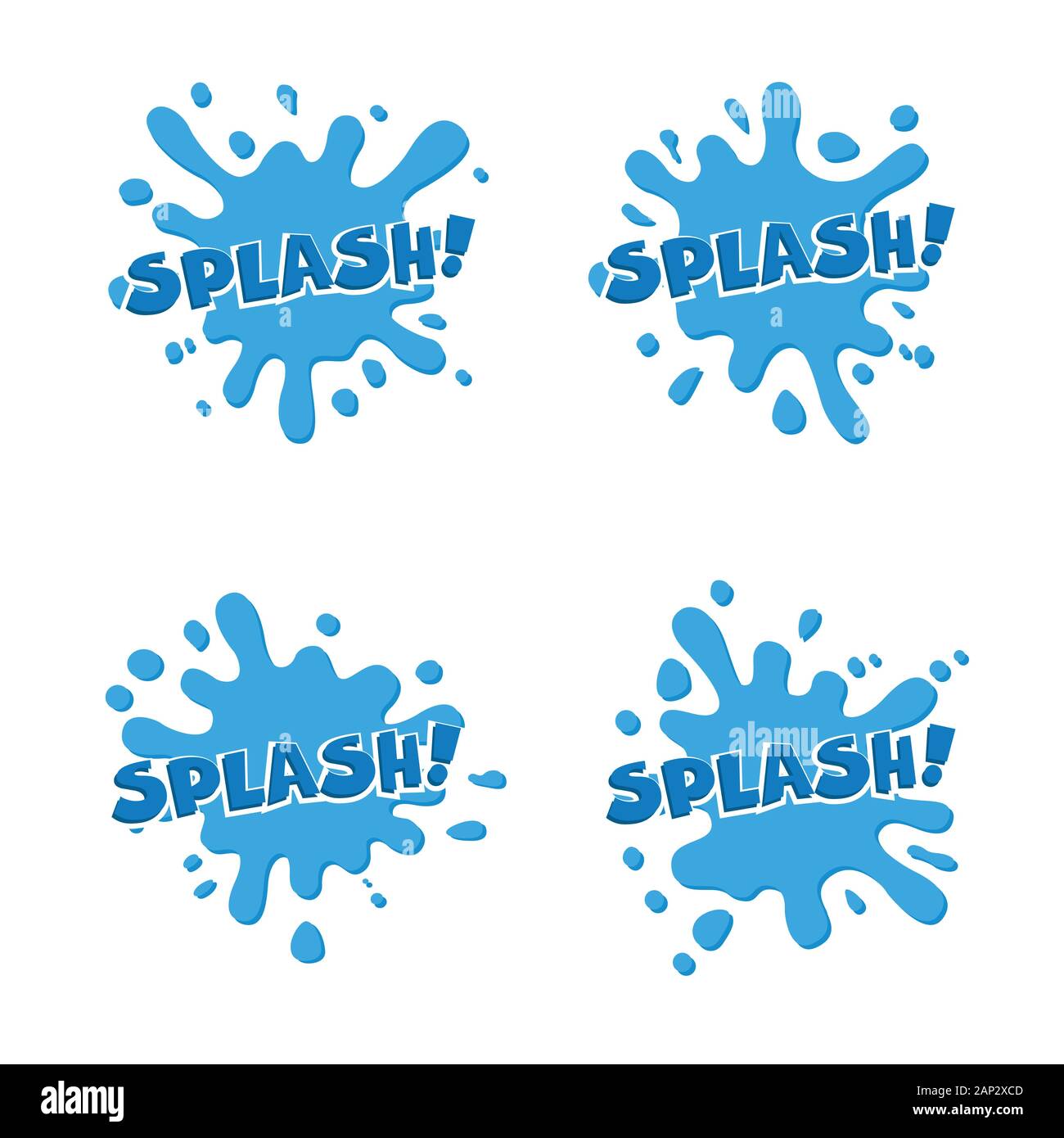Vector illustration of drops of water splashing. Splash text Stock ...