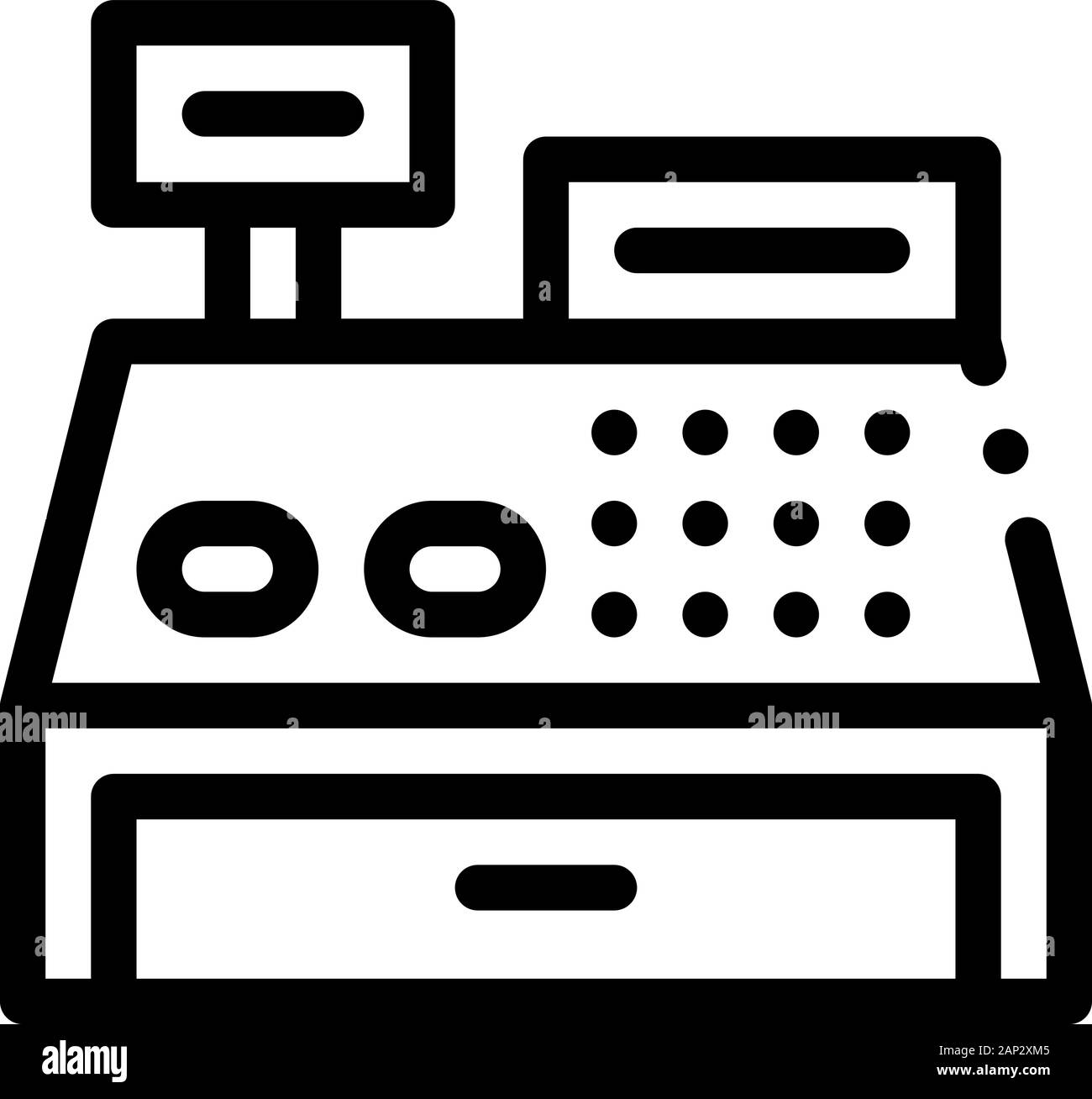 Cash Machine Icon Vector Outline Illustration Stock Vector Image & Art ...