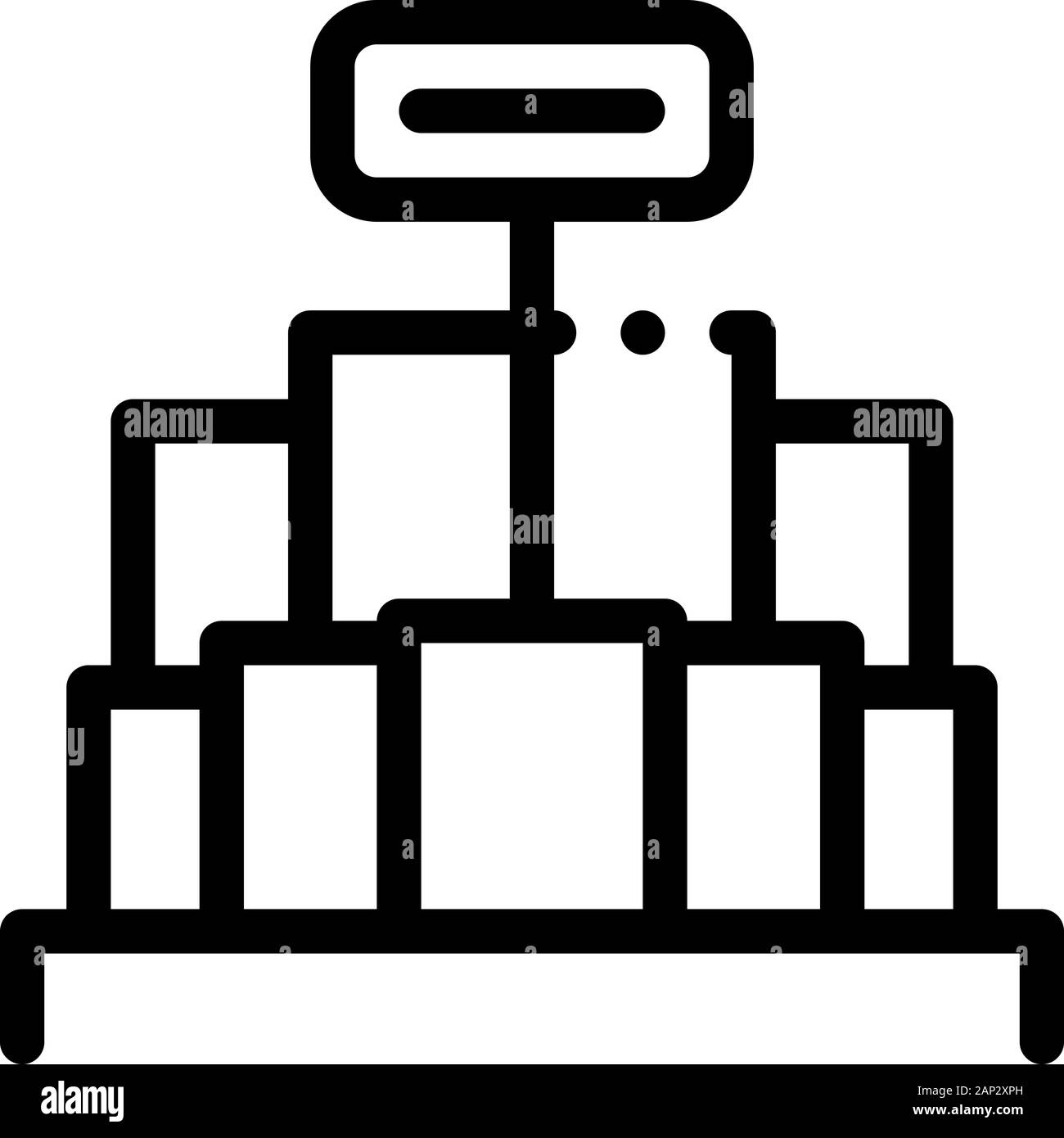 Promo Stand Icon Vector Outline Illustration Stock Vector Image & Art ...