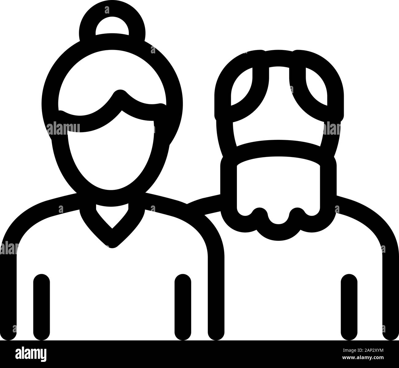 Grandparents Icon Vector Outline Illustration Stock Vector Image & Art ...