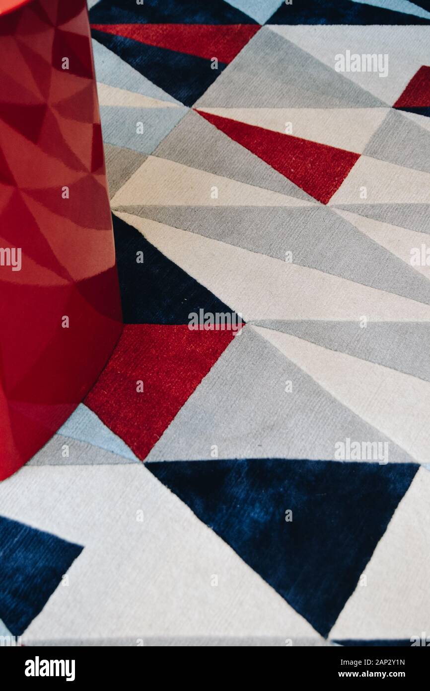 Carpet with triangles from Vitra Stock Photo - Alamy