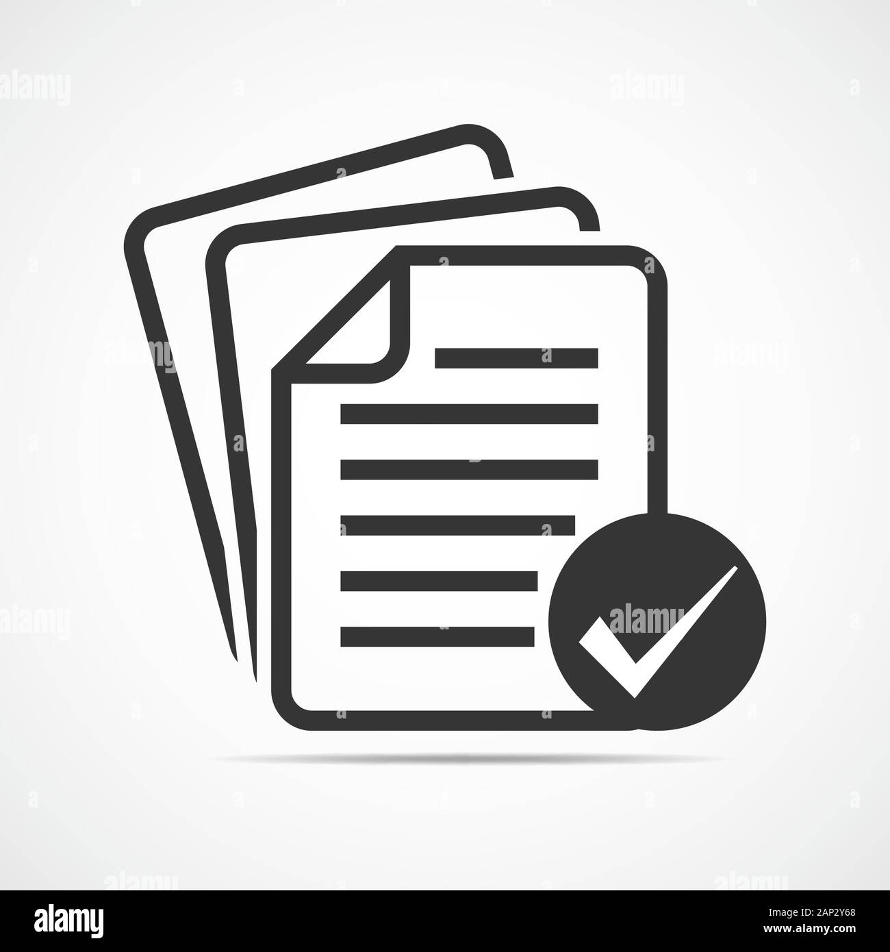 Checklist icon. Concept of quality control. Black checklist icon in ...
