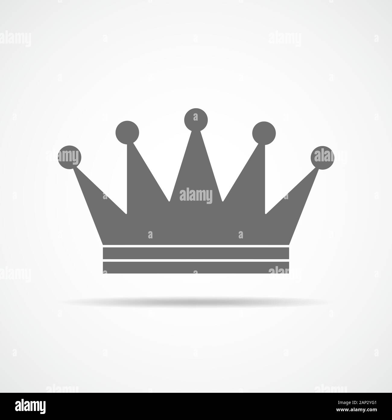 Gray crown icon. Crown silhouettes isolated on white background. Vector ...