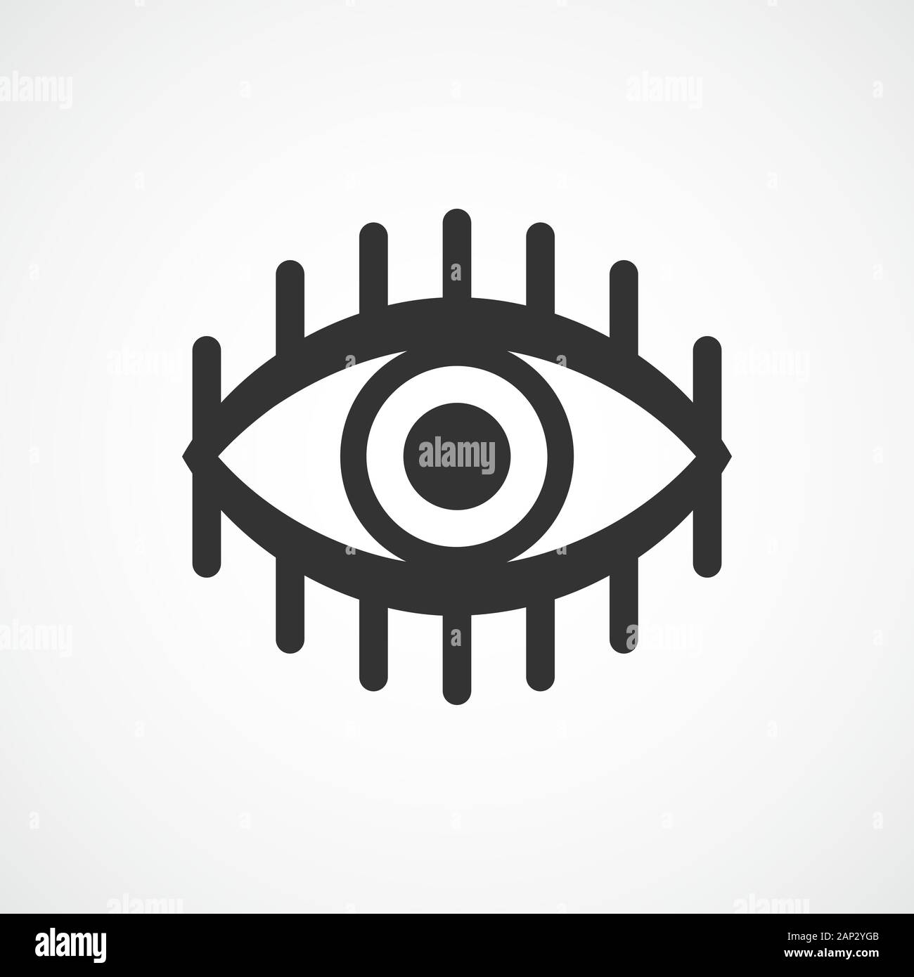 Flat human eye icon. Vector illustration. Symbol of eye isolated on ...