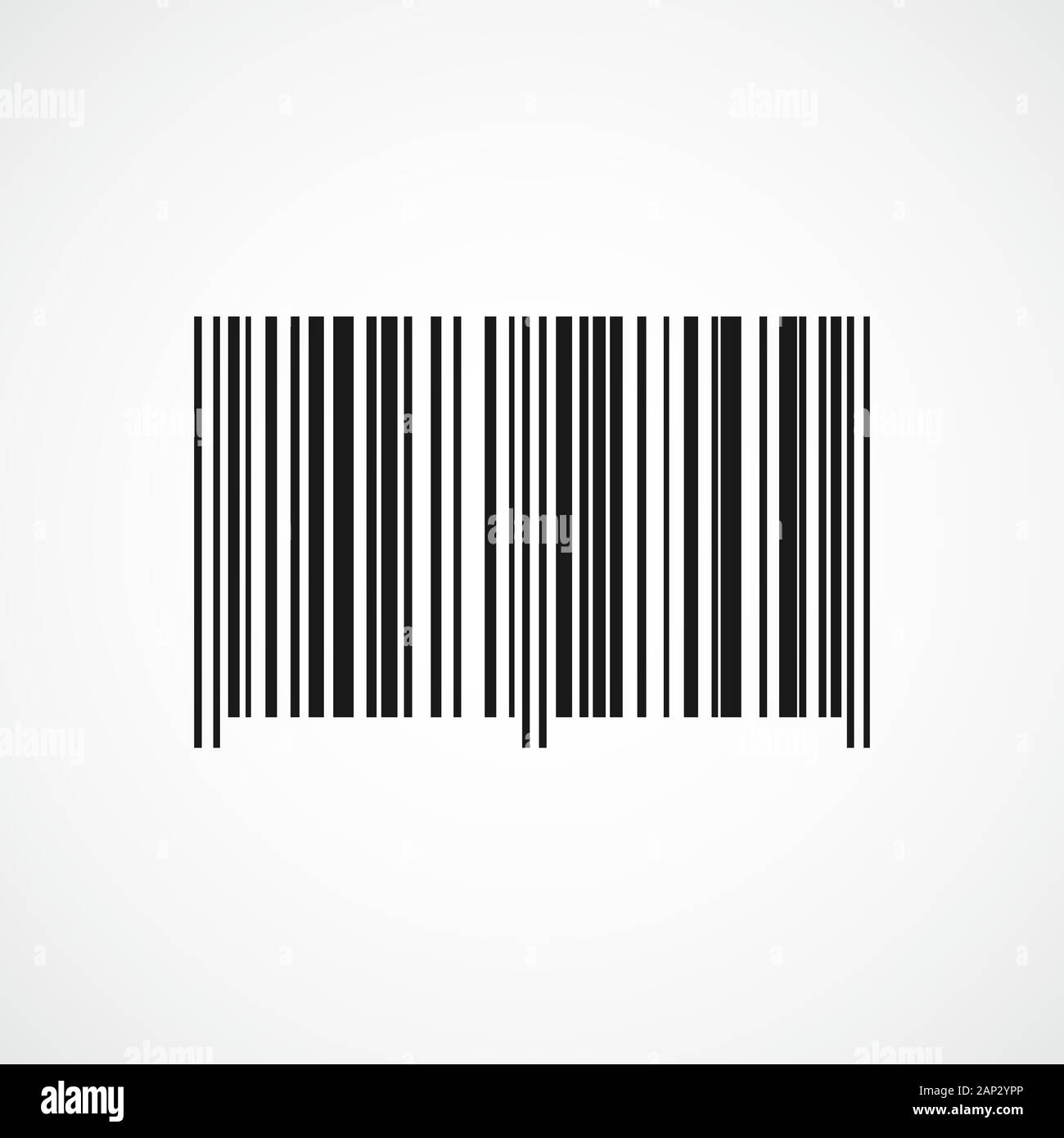 Barcode icon isolated on light background. Vector illustration. Black ...