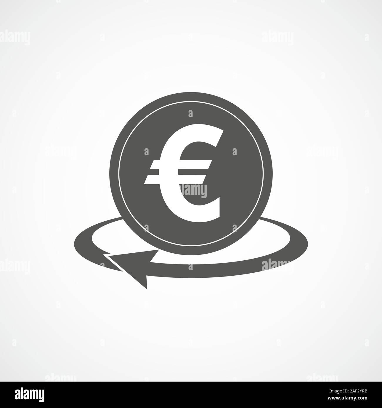 Gray money transfer icon. Vector illustration. Gray symbol of money ...