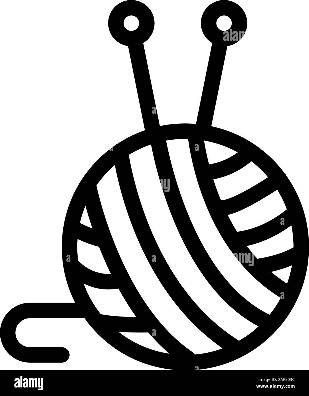 Ball Of Thread Icon Vector Outline Illustration Stock Vector Image ...