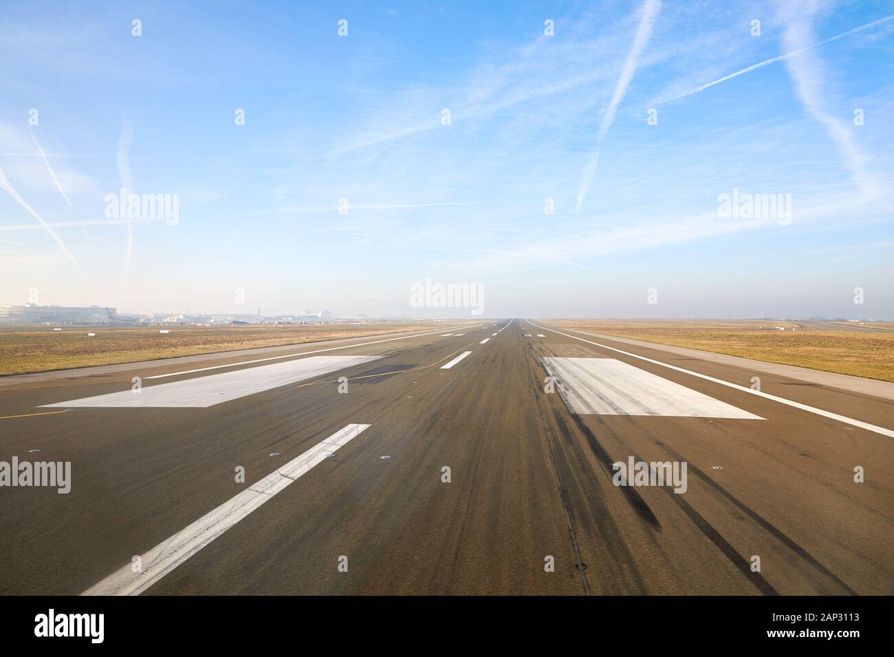 View of runway at Charles de Gaulle Airport, France Stock Photo - Alamy