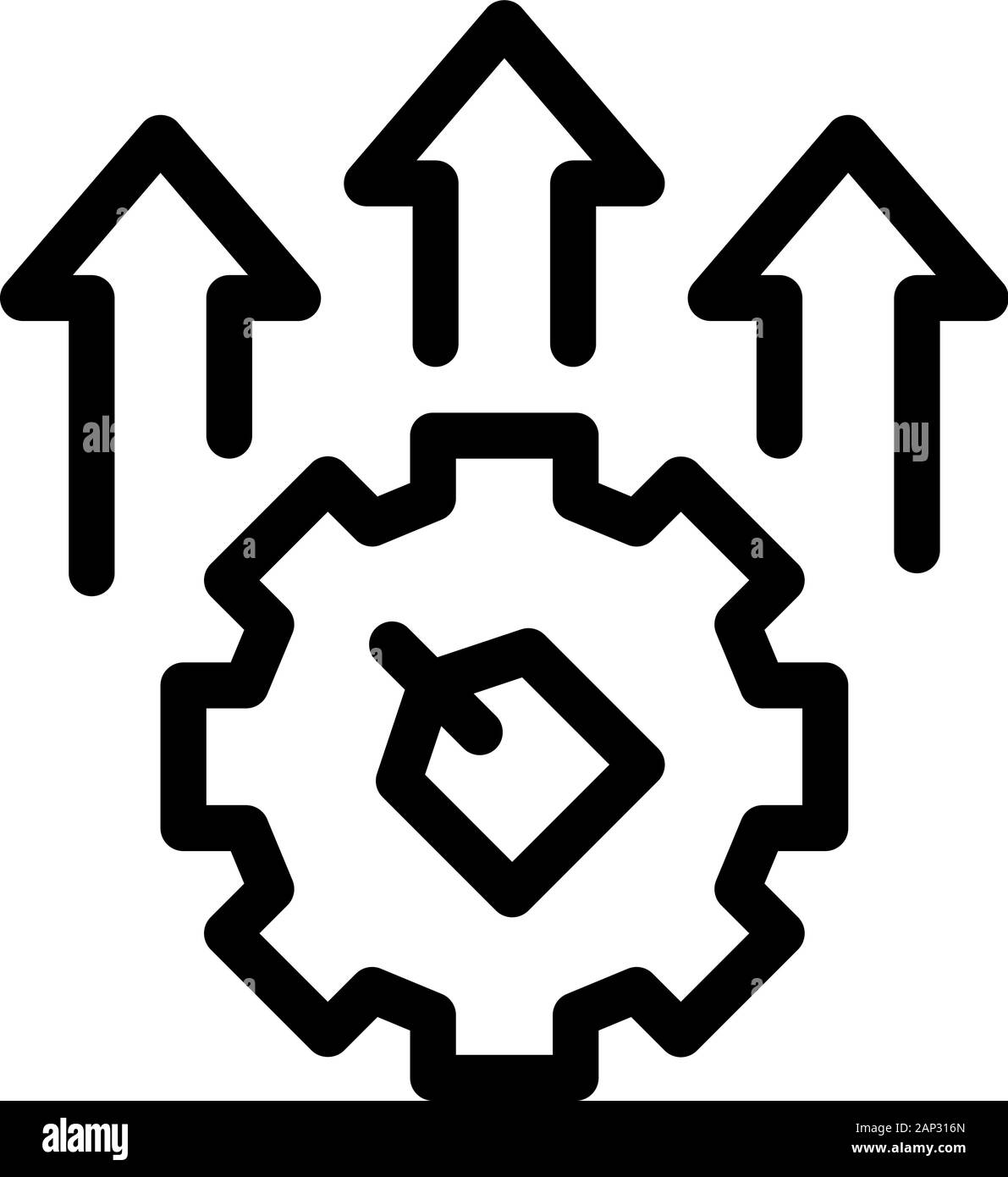 Gear Arrows Label Icon Vector Outline Illustration Stock Vector Image 0306
