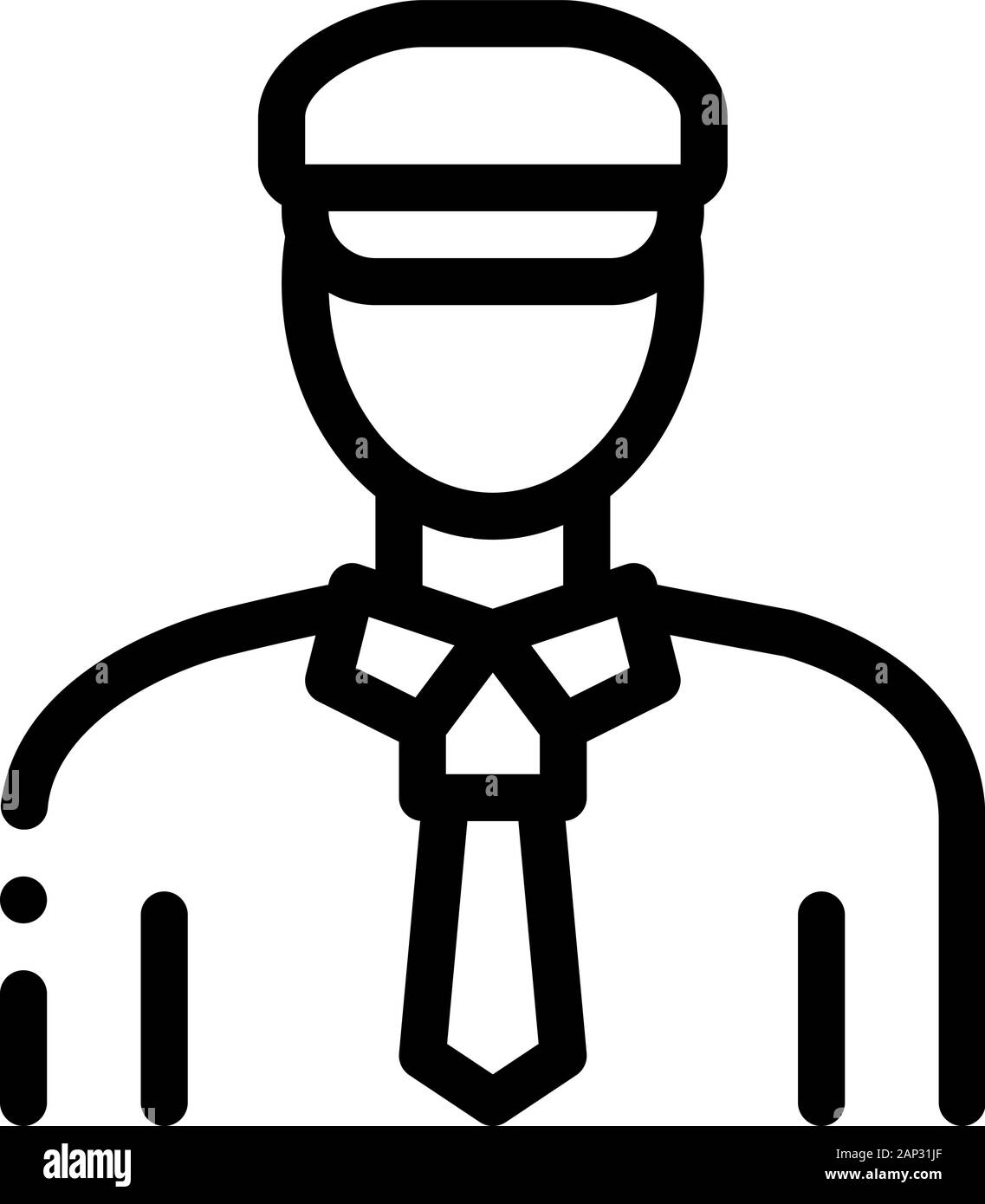 Custom Police Man Icon Vector Outline Illustration Stock Vector Image ...