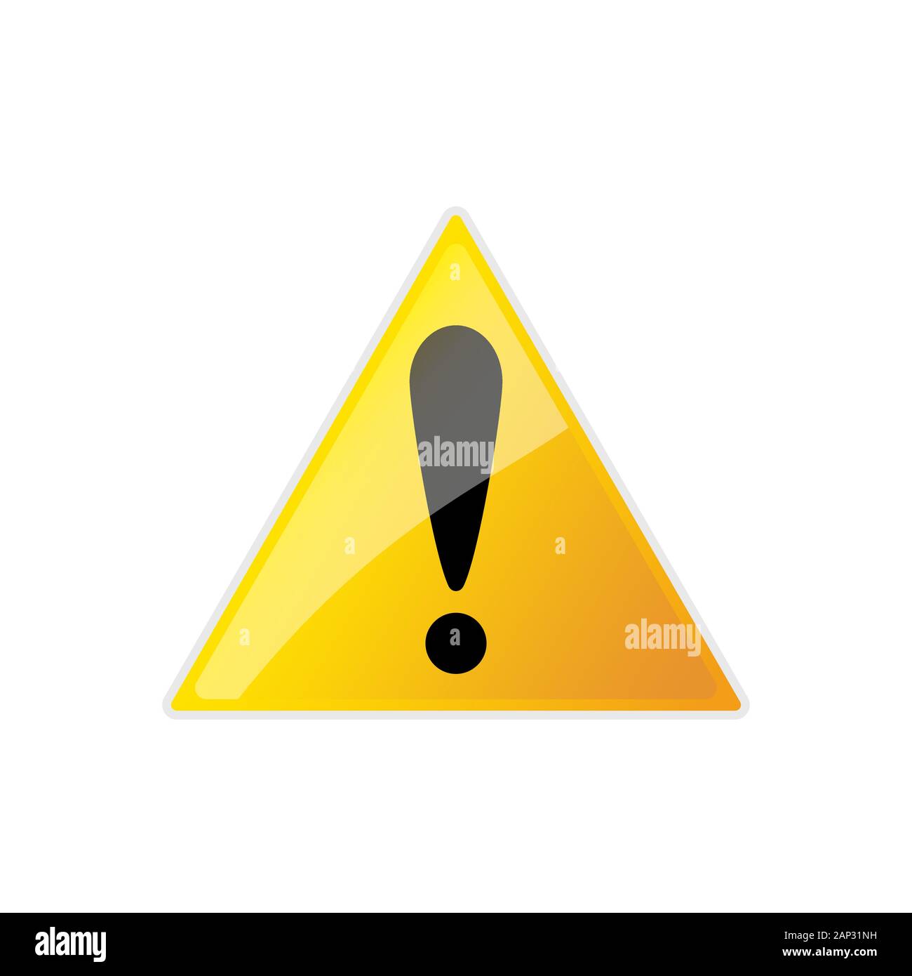 Warning danger sign. Vector illustration. Warning triangle sign with ...