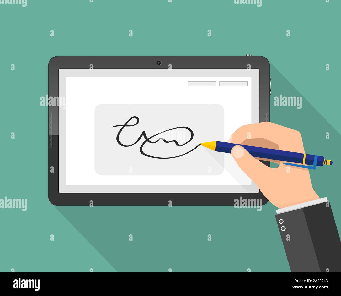 Electronic signature icon Stock Vector Images - Alamy