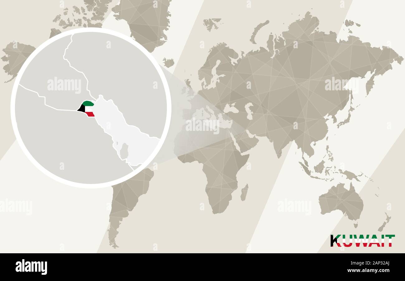 Kuwait map hi-res stock photography and images - Alamy