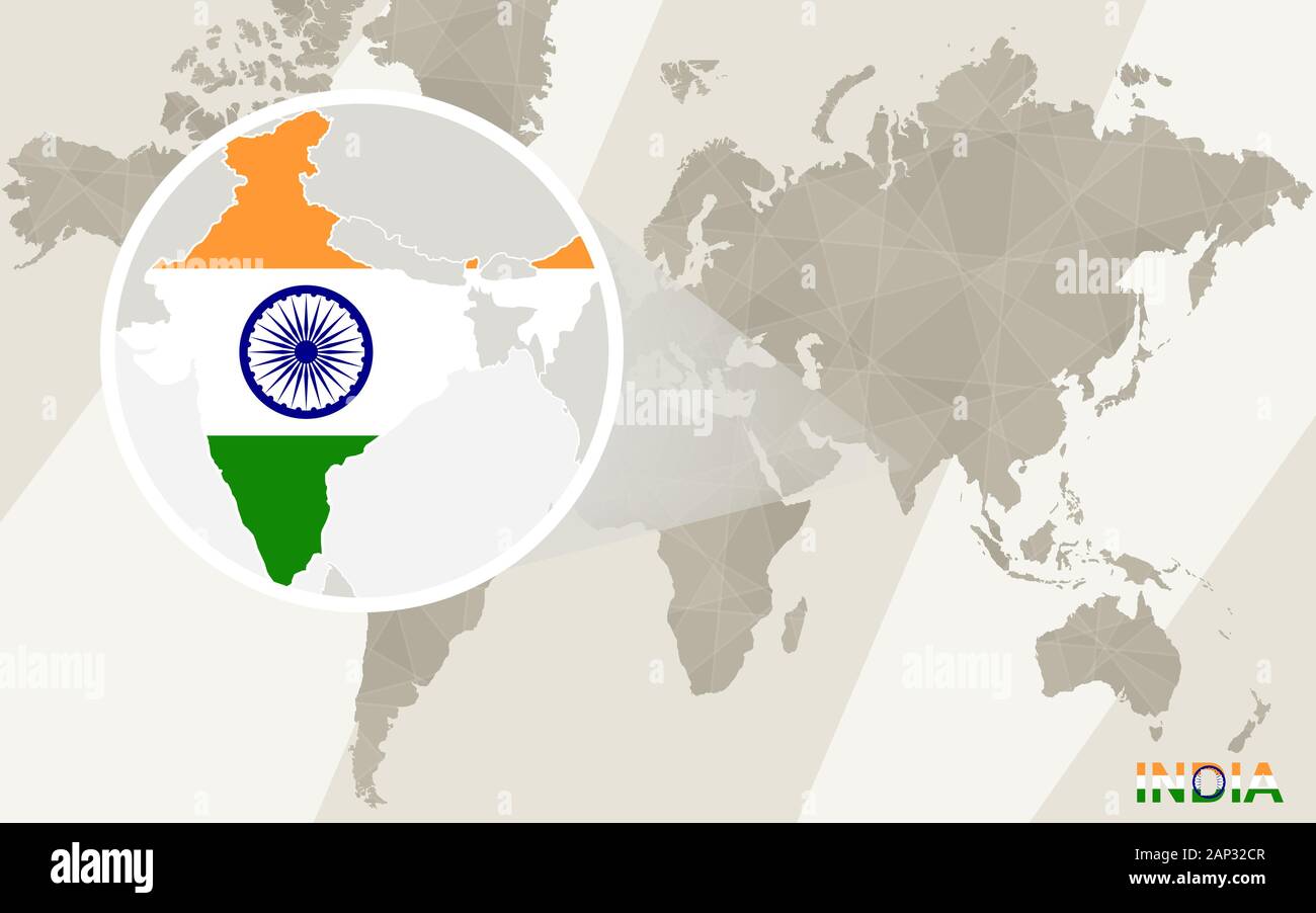 Zoom on India Map and Flag. World Map Stock Vector Image & Art - Alamy Zoom on India Map and Flag. World Map Stock Vector Image & Art - Alamy