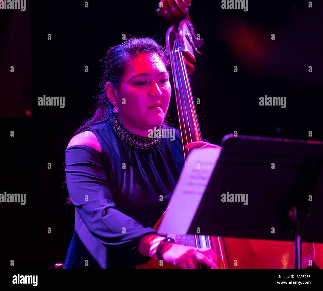 New York, United States. 13th Jan, 2020. Noriko Ueda performs with ...