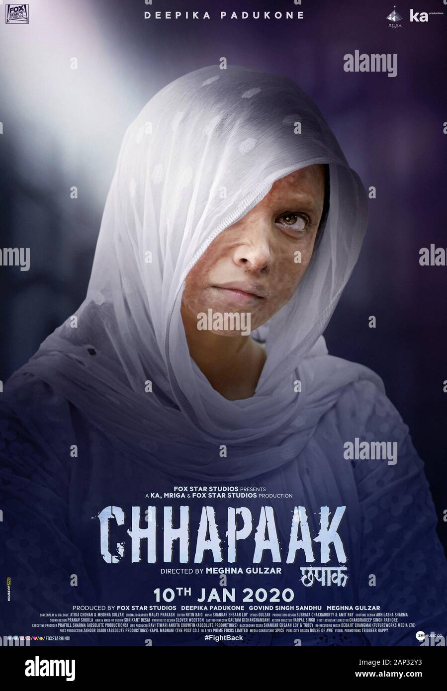 CHHAPAAK, Indian poster, Deepika Padukone, 2020. TM & copyright © Fox ...