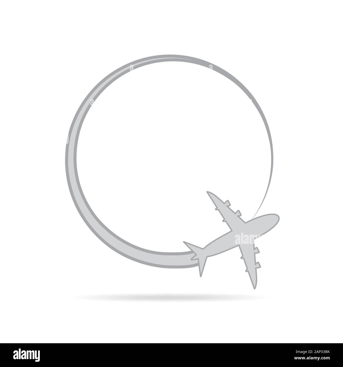 Airplane flying around. Airplane symbol in flat design. Concept of the ...