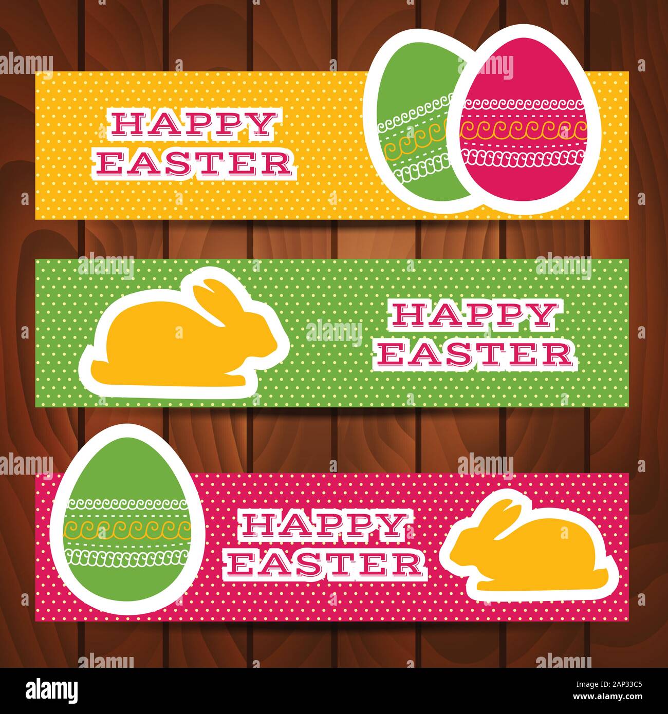 Easter horizontal banner Stock Vector Images - Alamy