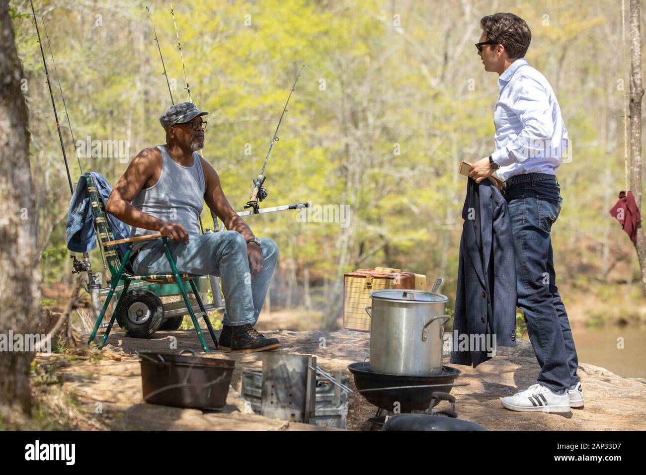 THE LAST FULL MEASURE, from left: Samuel L. Jackson, Sebastian Stan ...