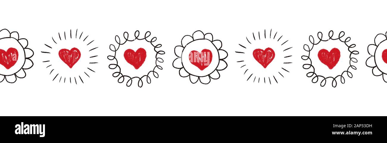 Hearts border hi-res stock photography and images - Alamy