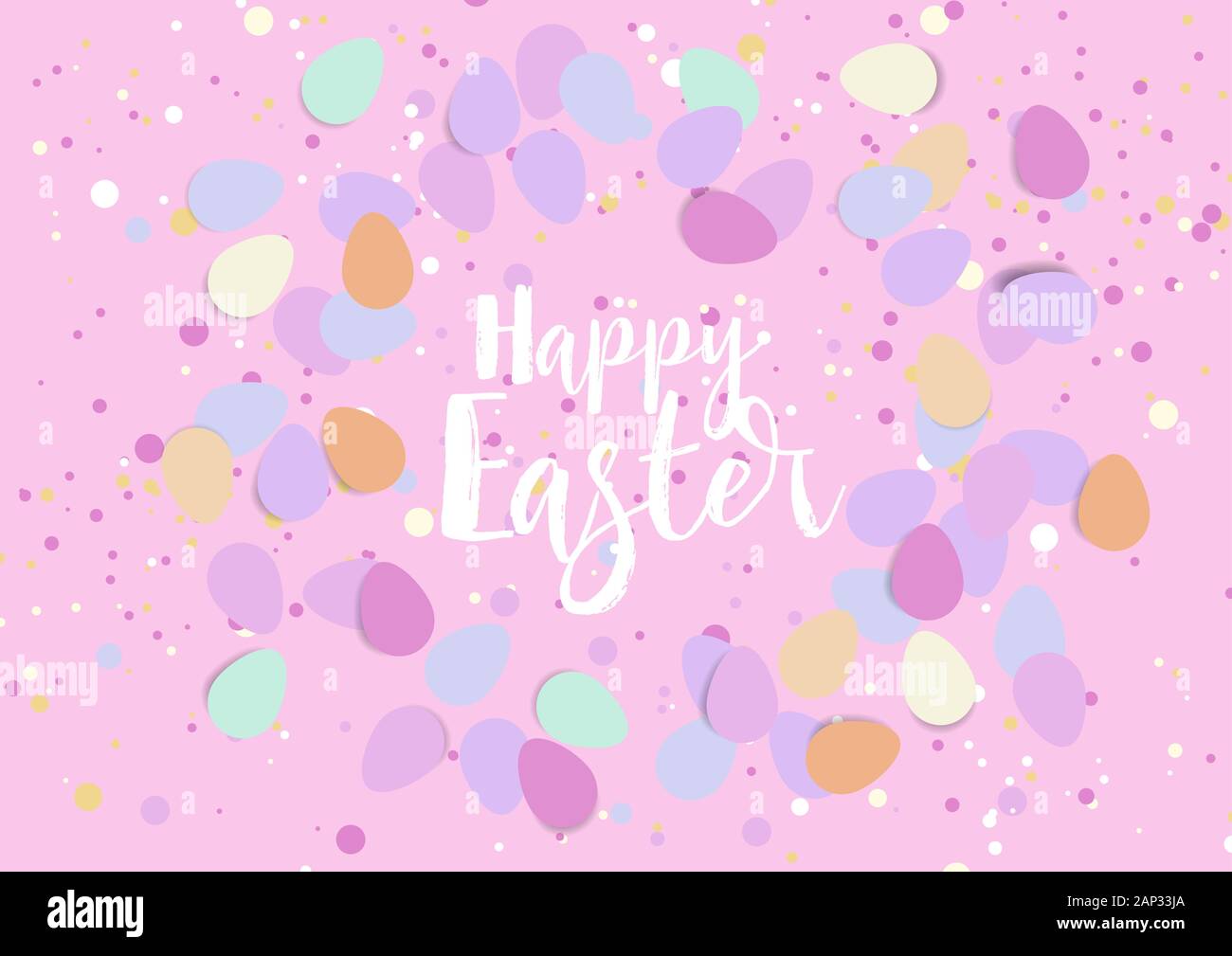 Colorful easter eggs confetti Stock Vector Images - Alamy