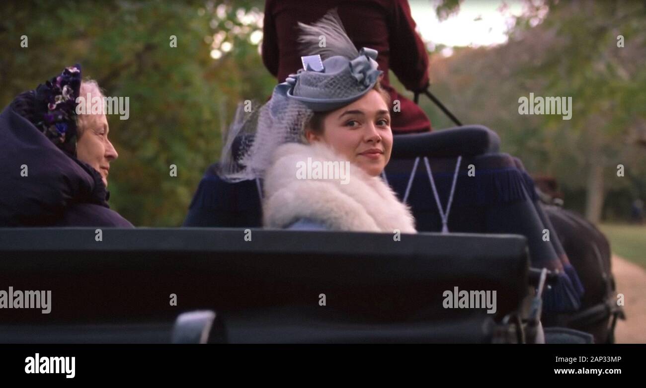 LITTLE WOMEN, from left: Meryl Streep as Aunt March, Florence Pugh as ...