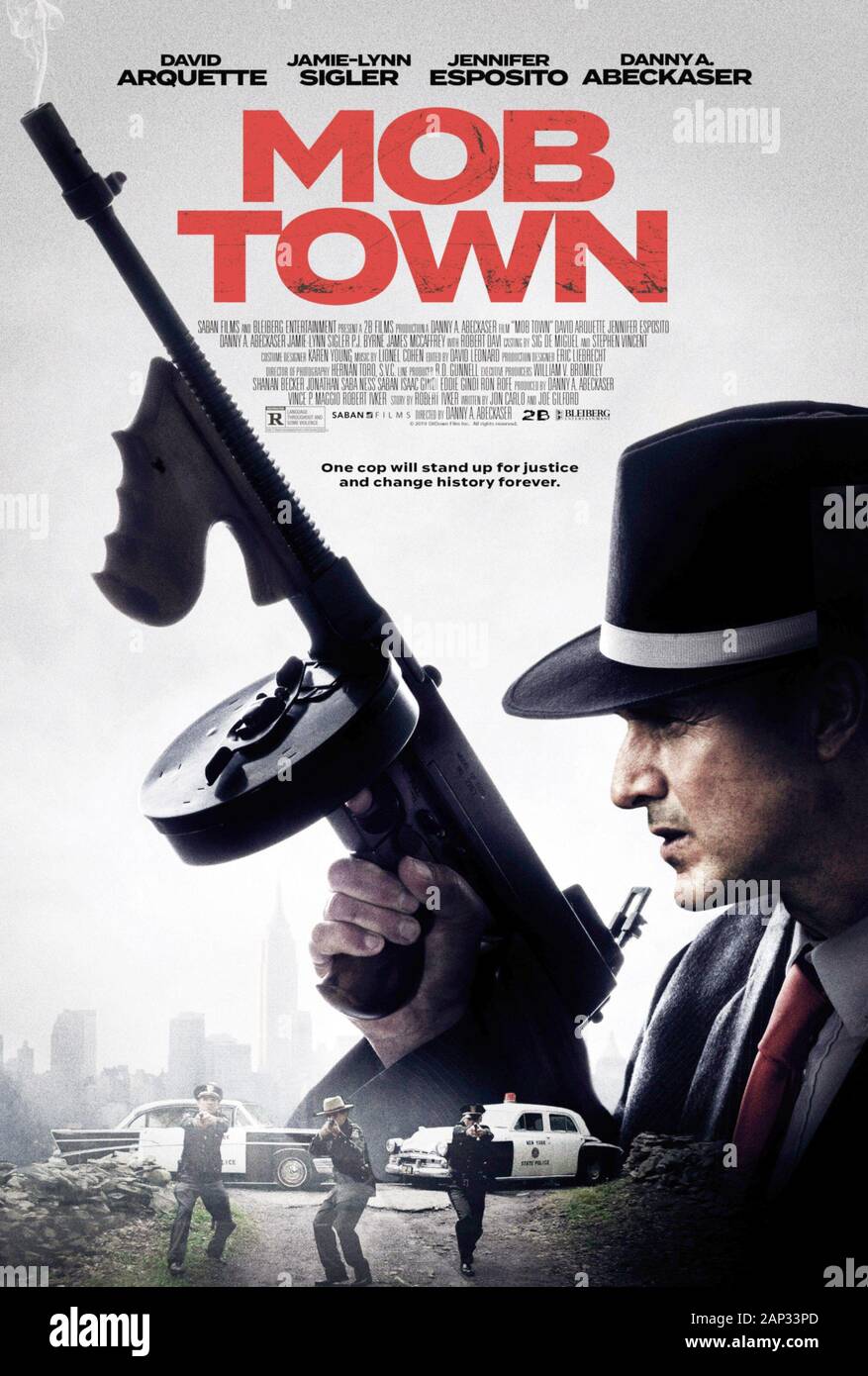 MOB TOWN, US poster, bottom center: David Arquette as Sgt. Ed Croswell ...