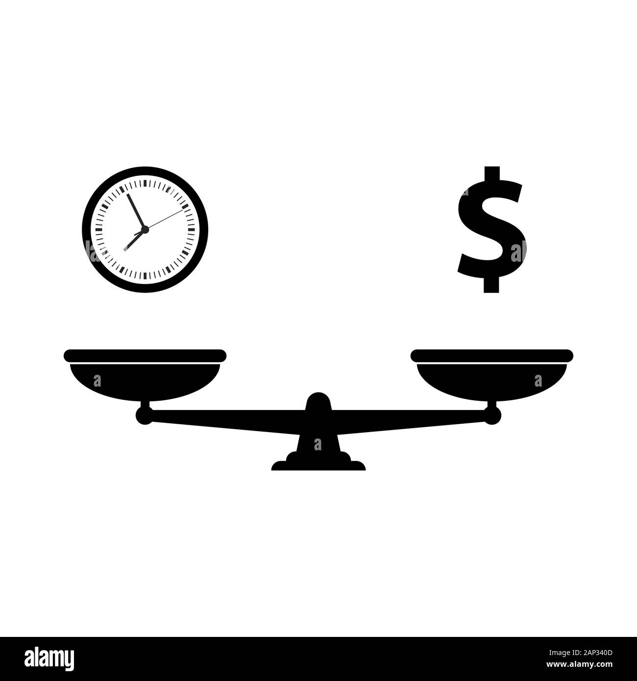 Balance scale weight price Stock Vector Images - Alamy
