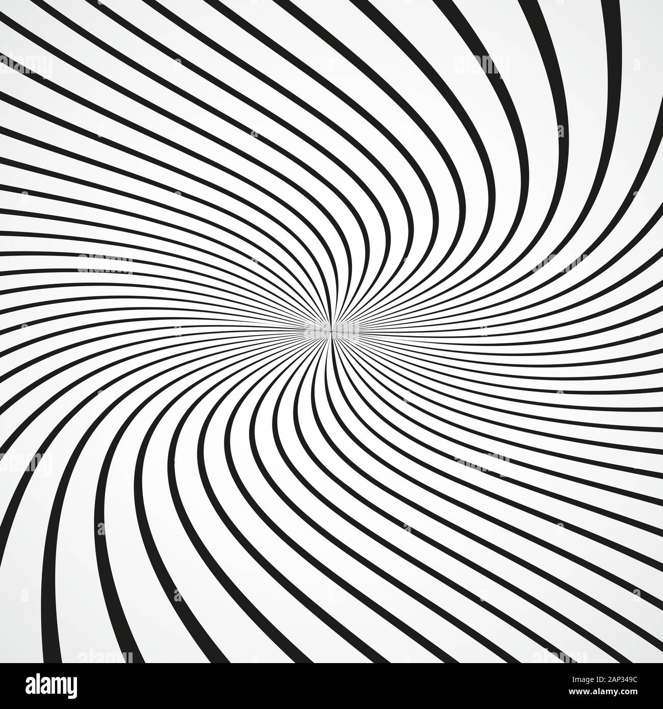 Abstract sunbeams spiral background. Black sunbeams on white background ...