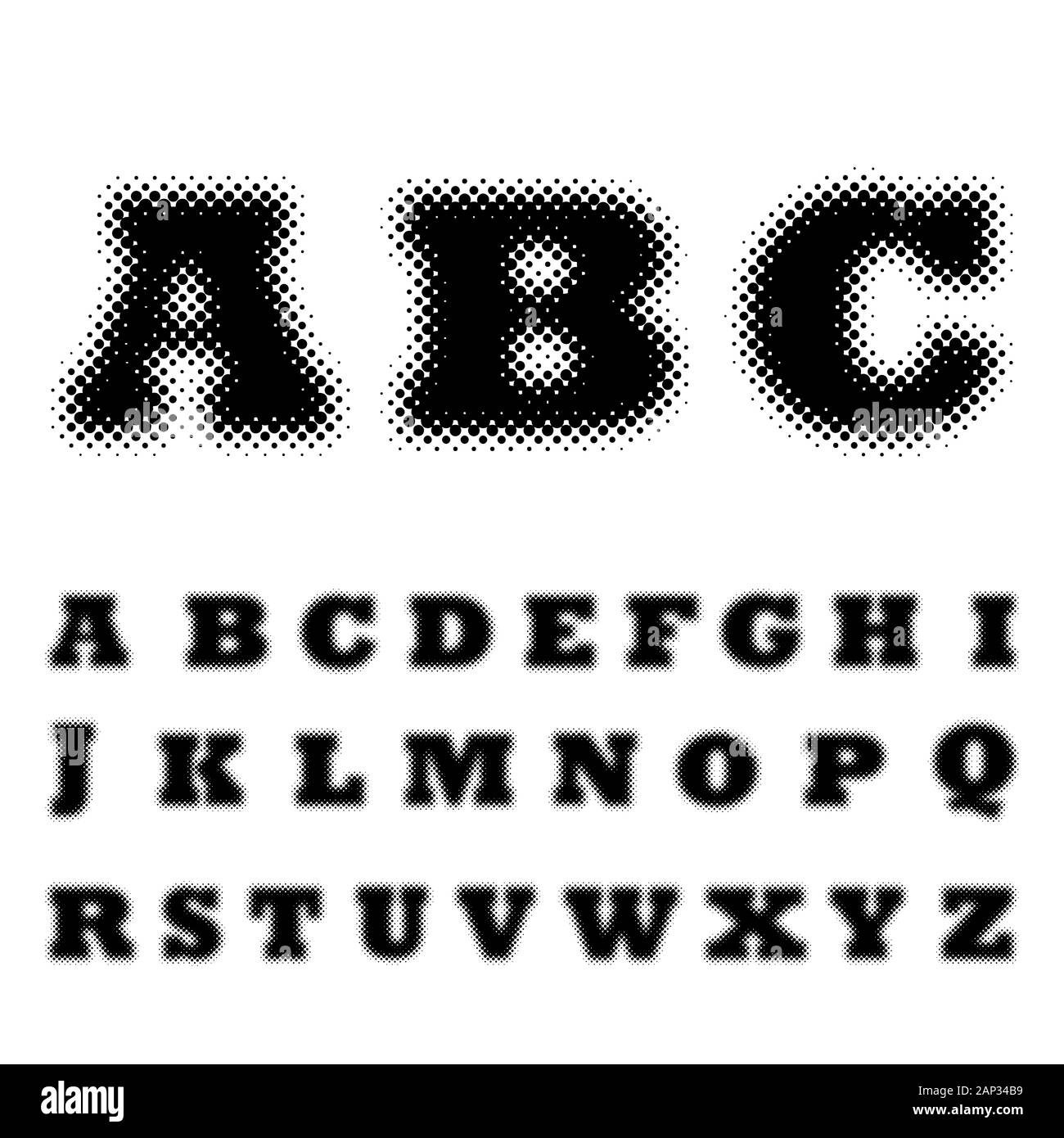 Dotted font Black and White Stock Photos & Images - Alamy