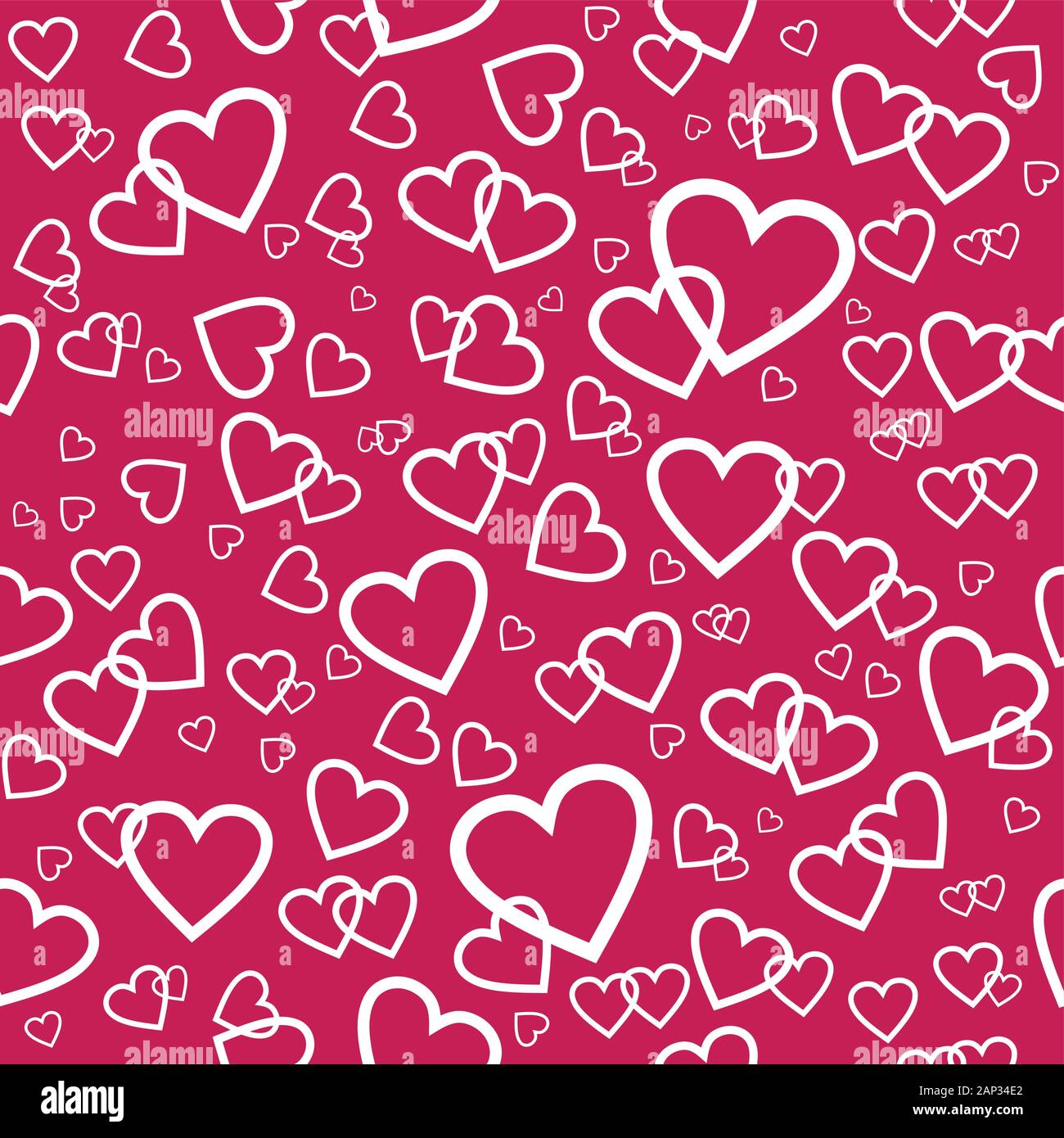 Vector seamless pattern with hearts Stock Vector Image & Art - Alamy