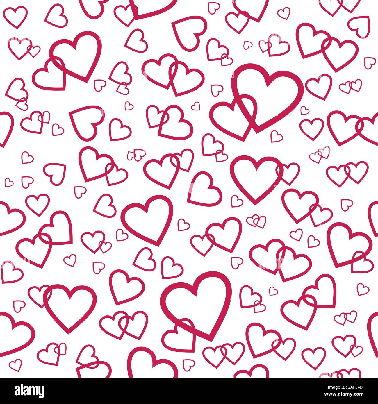 Pink hearts seamless pattern Stock Vector Images - Alamy