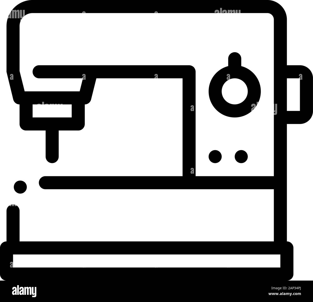 Sewing Machine Icon Vector Outline Illustration Stock Vector Image ...