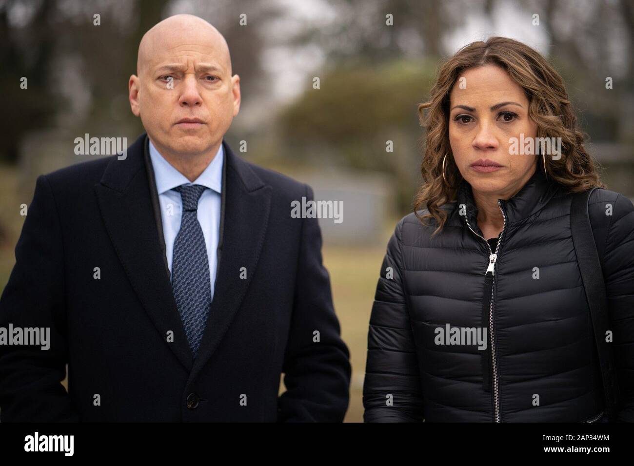 POWER, from left: Evan Handler, Elizabeth Rodriguez, 'He Always Wins ...
