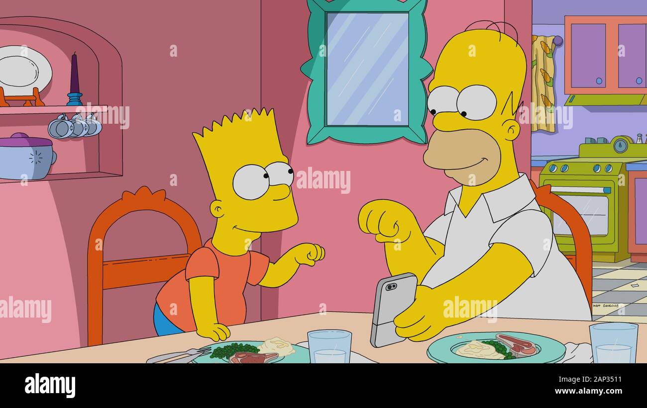 THE SIMPSONS, from left: Bart Simpson (voice: Nancy Cartwright), Homer ...