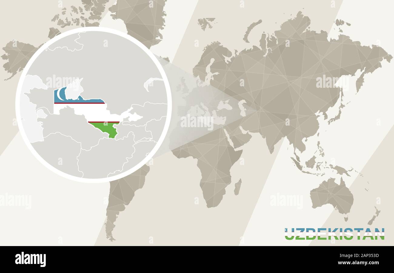 Uzbekistan silk road map hi-res stock photography and images - Alamy