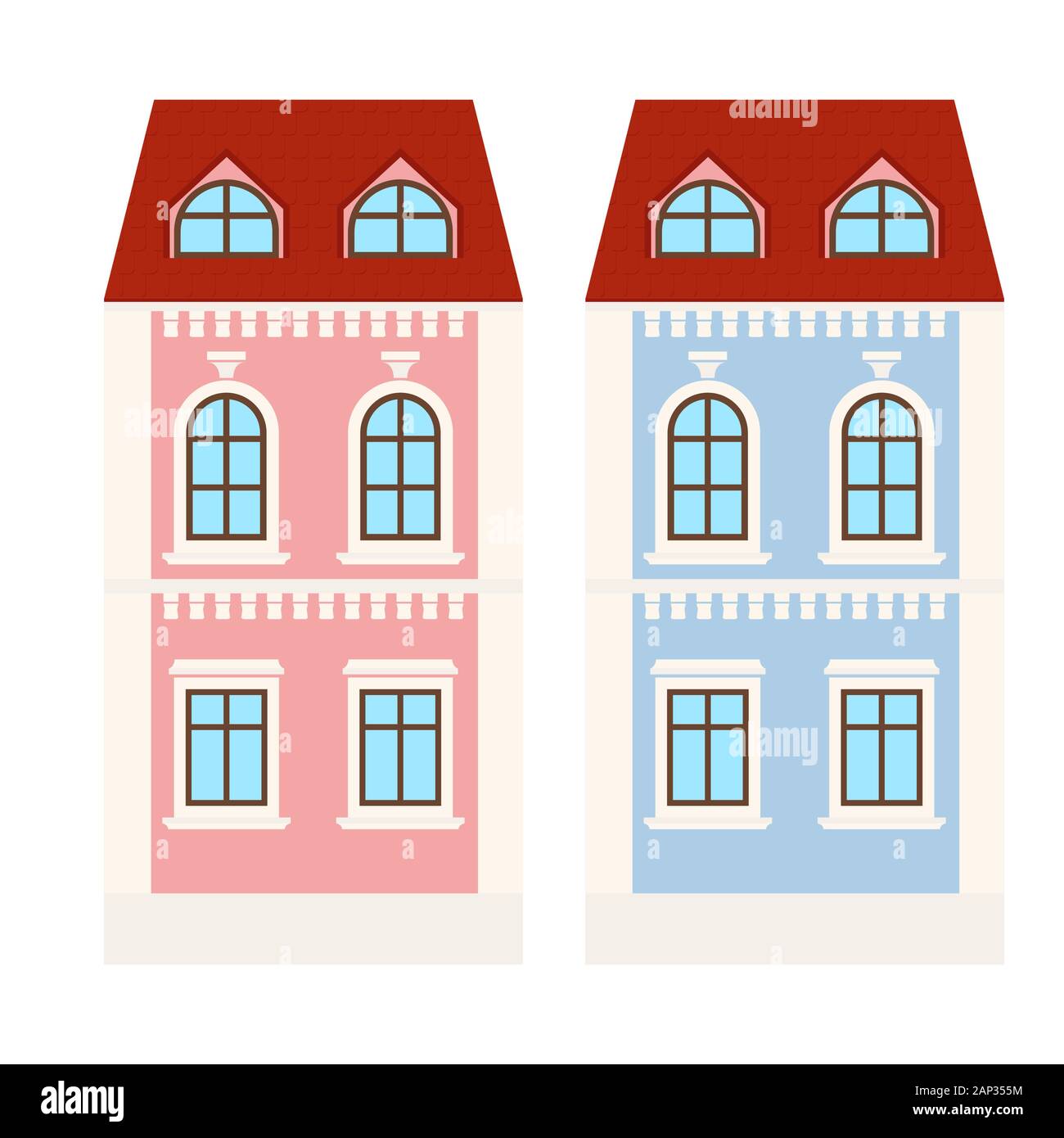 City houses. Small colored buildings Stock Vector Image & Art - Alamy