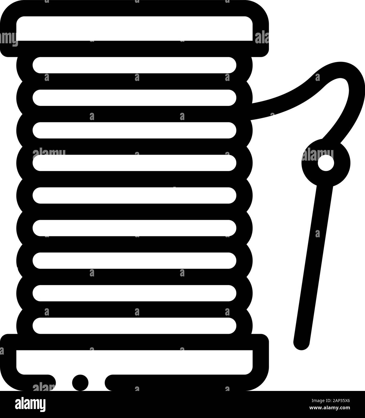 Needle Thread Icon Vector Outline Illustration Stock Vector Image & Art ...