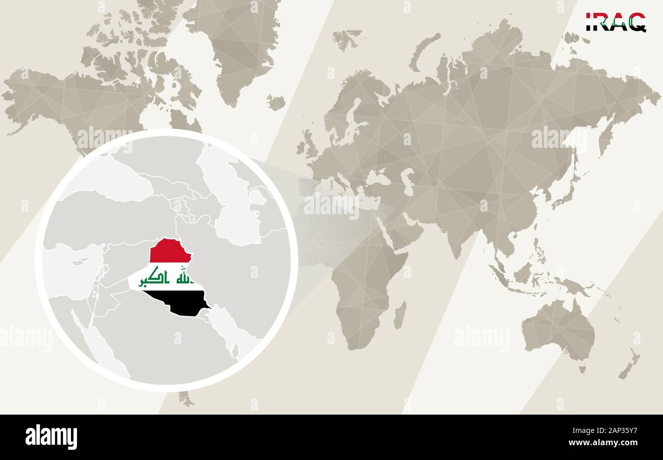 Iraq map flag republic Stock Vector Images - Alamy