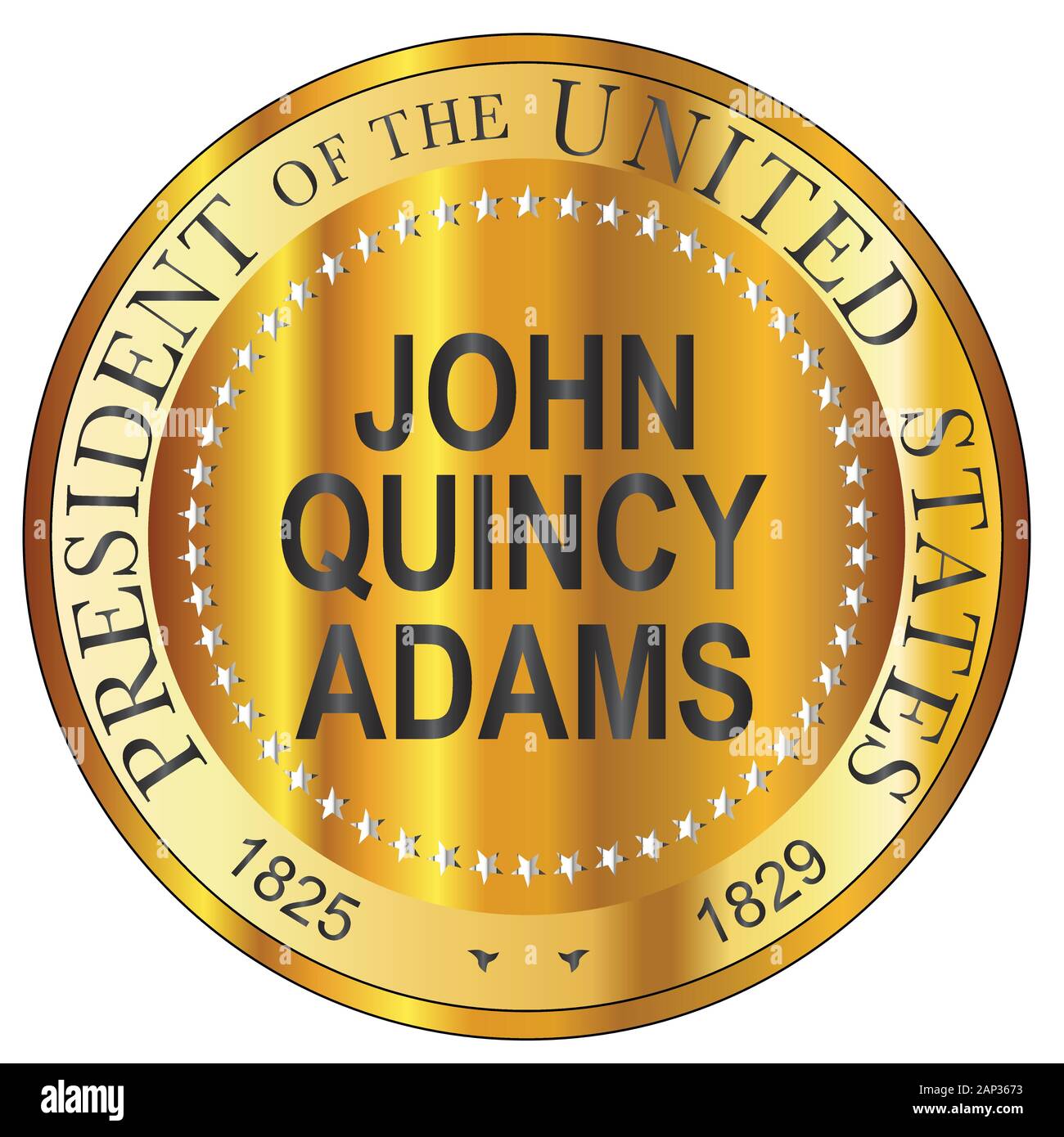 John quincy adams Stock Vector Images - Alamy