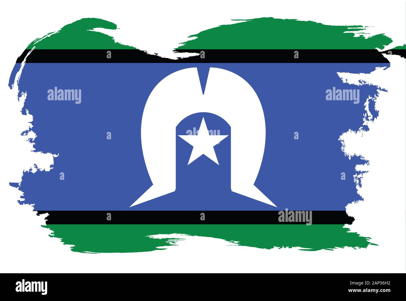The flag of the Australian Torres Strait Islander Stock Vector Image ...