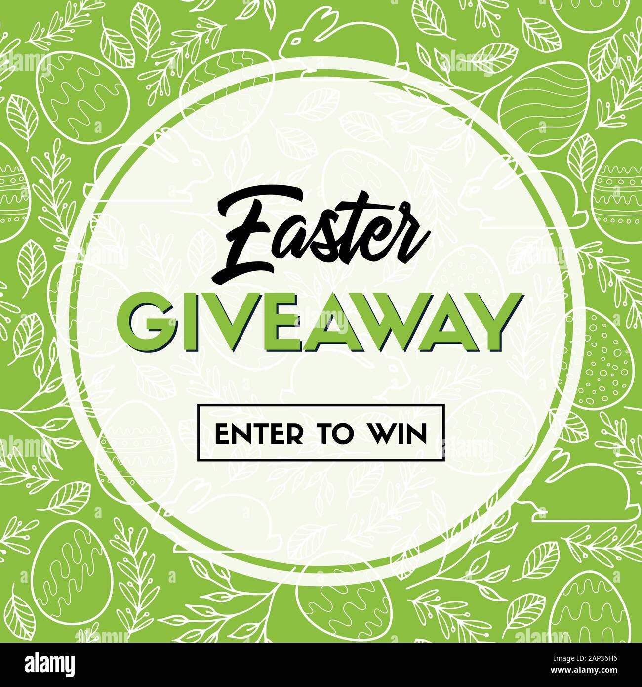 Easter giveaway vector banner. Enter to win Stock Vector Image & Art ...