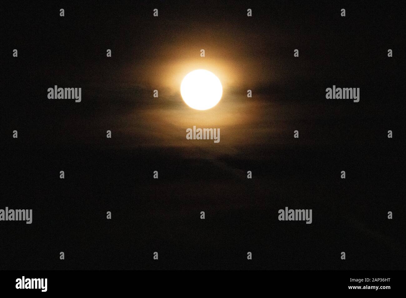 Night Sky Texture With Moon