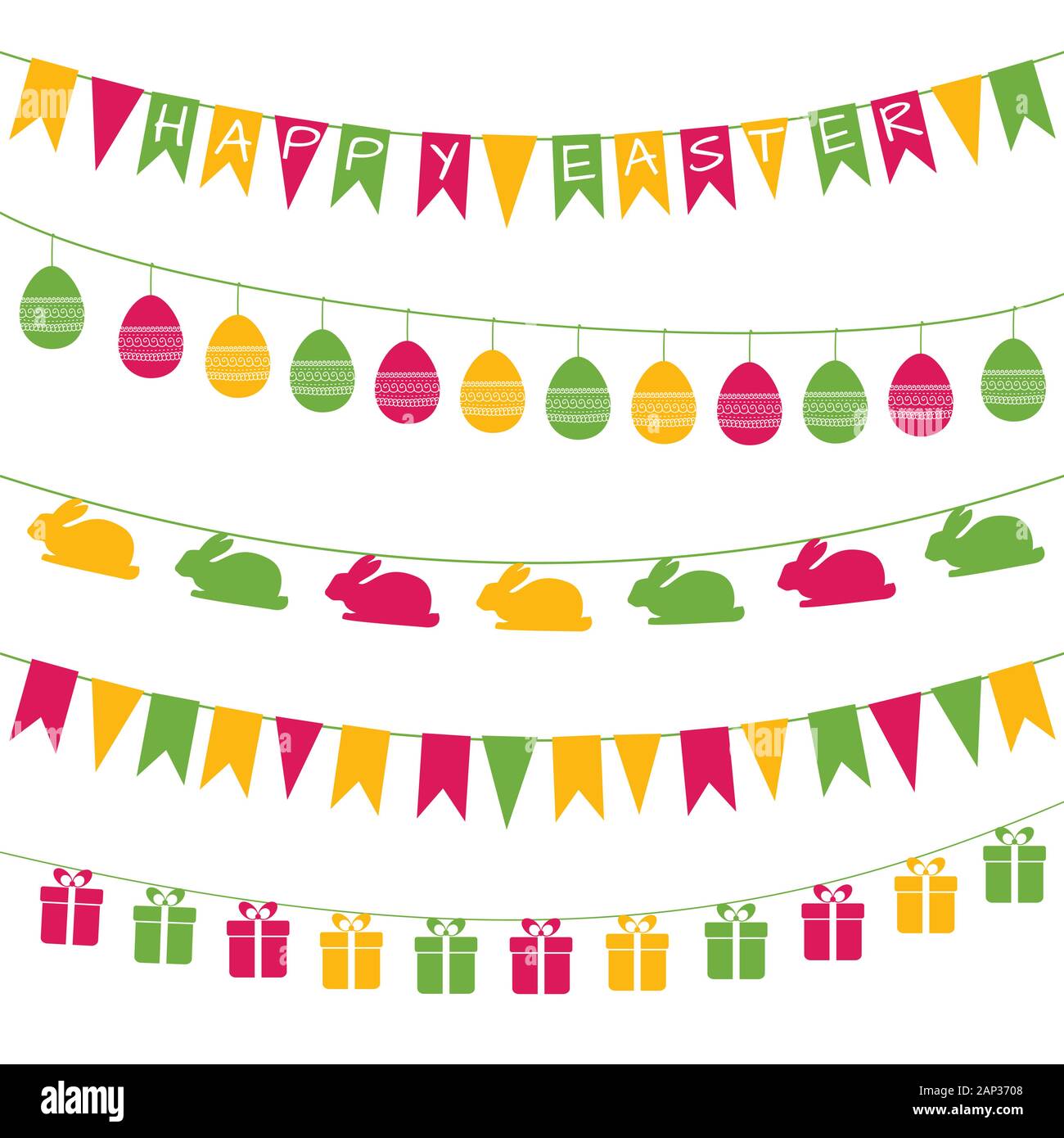 Painted easter eggs gift Stock Vector Images - Alamy