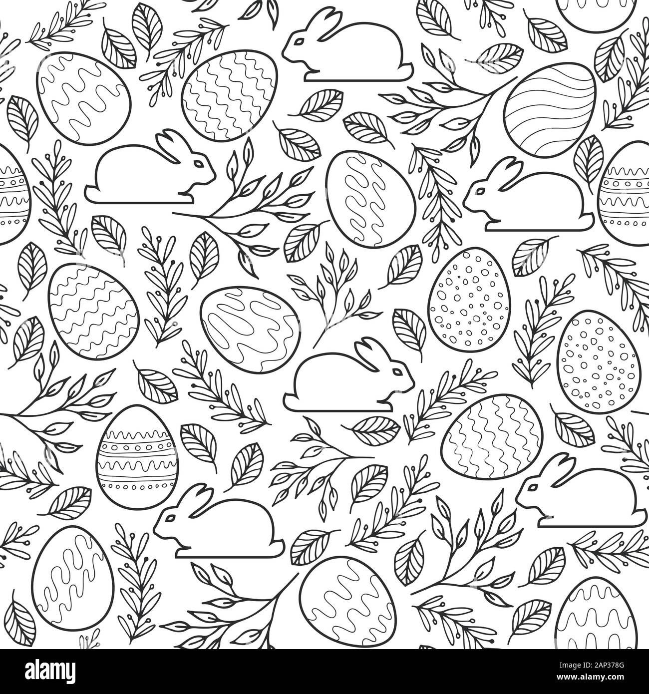 Coloring seamless vector pattern Stock Vector Images - Alamy