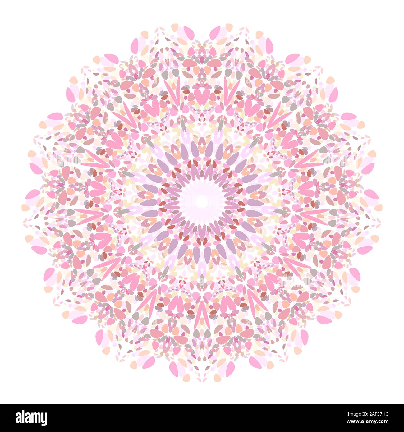 Colorful flower mandala ornament - circular abstract vecor design ...