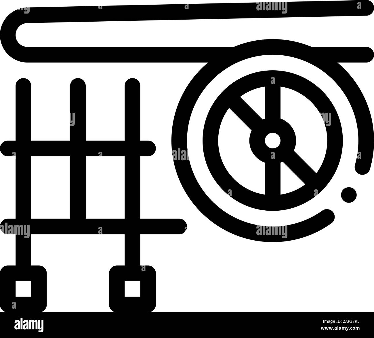 Plane Engine Wing Icon Vector Outline Illustration Stock Vector Image ...