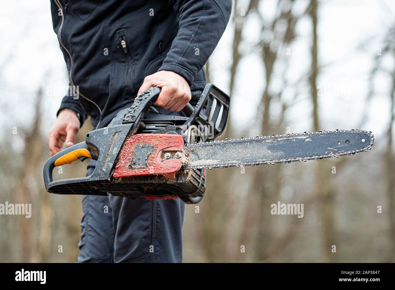 Gas powered saw hi-res stock photography and images - Alamy