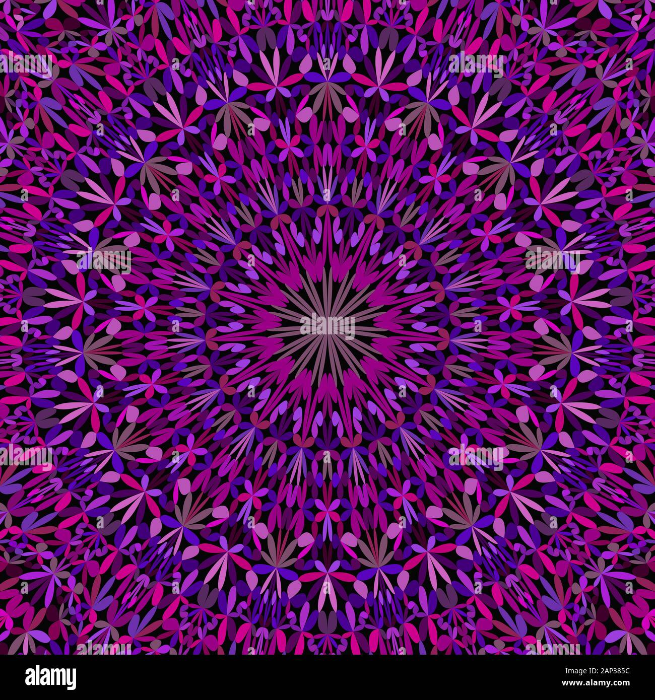 Purple floral ornate mandala pattern background - abstract symmetrical ...
